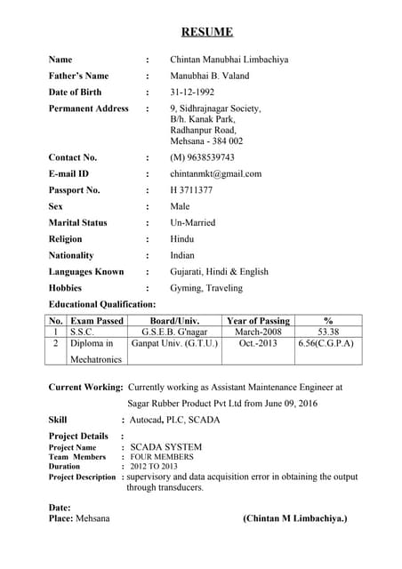 durga resume new | DOC | Careers