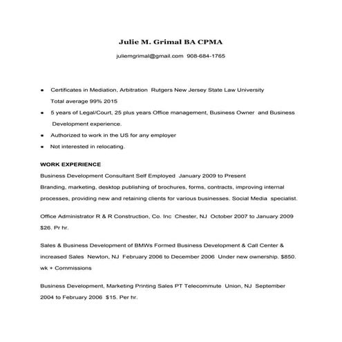 Resume3 2016 njlegal | PDF