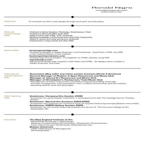 Ron Nigro Resume | PDF