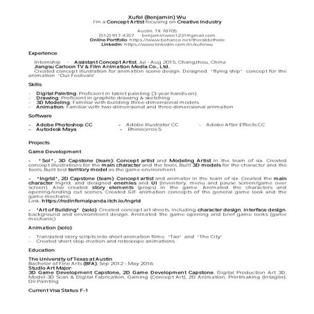 Resume - Xufei Wu | PDF