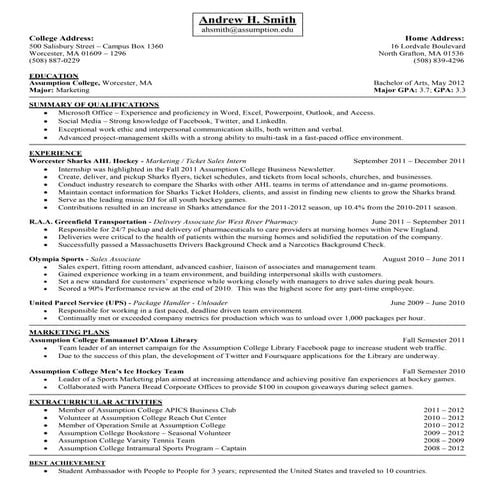Andrew Smith - Resume | DOCX | Resume Writing and Advice | Job Search