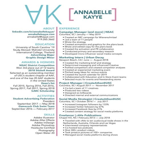 Annabelle resume 2021 v3 | PDF