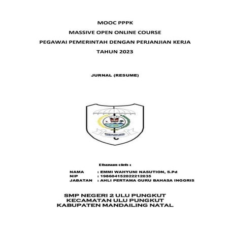 Contoh Jurnal Resume Materi MOOC PPPK .docx