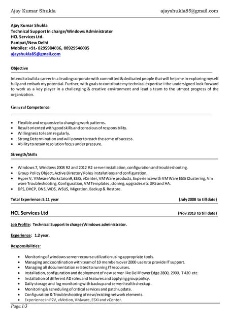 vishnu rhcsa resume | DOC