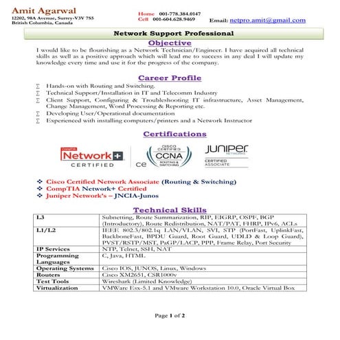 Resume (amit a.) v10 | PDF