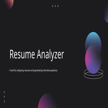 Resume Analyzer namaste I can learn from the webview | PPTX