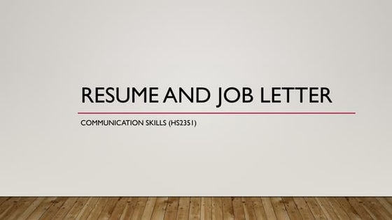 Writing an application letter | PPT