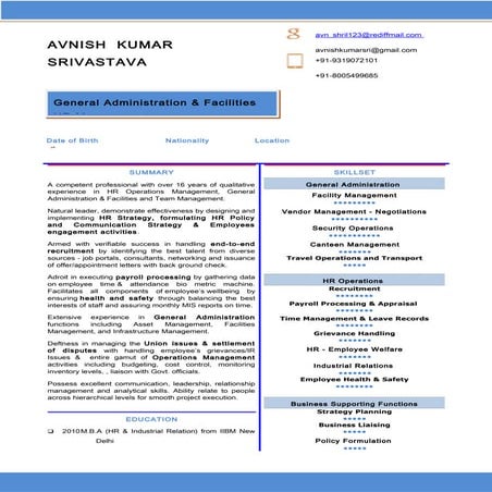 Resume avnish kumar (2) | DOC