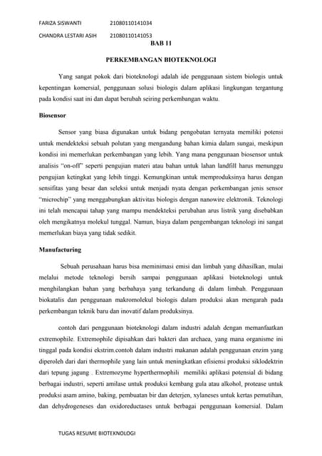 MATERI IPA KELAS 9 SMP: BIOTEKNOLOGI ppt | PPT