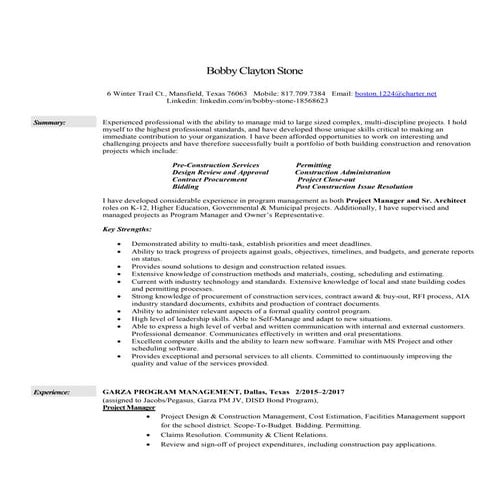 Resume bcs 2 27-2017 | PDF