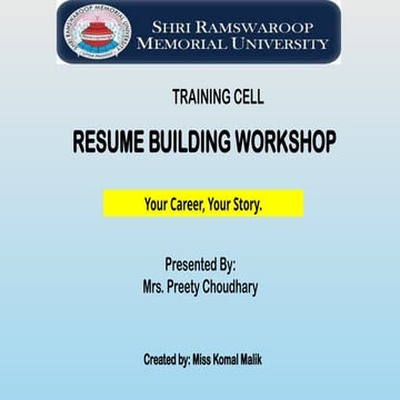 Resume Building for the students betterment.pptx