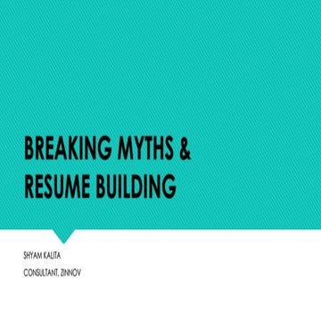 Resume building session | PDF
