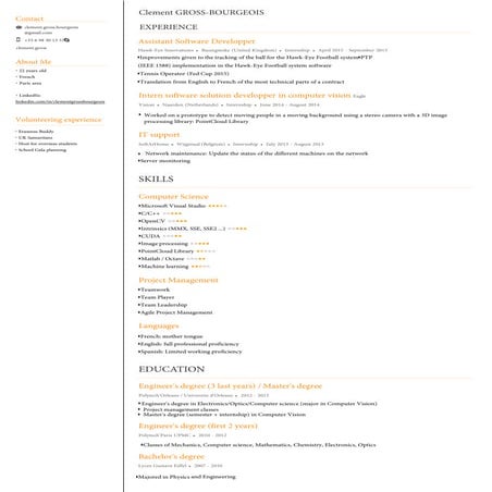 Resume clement gross-bourgeois | PDF