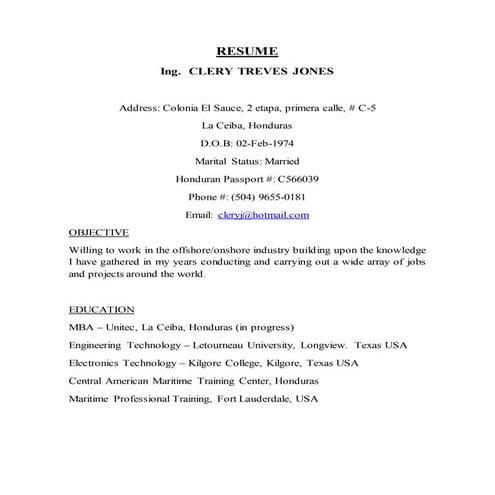 Resume clery jones | DOCX