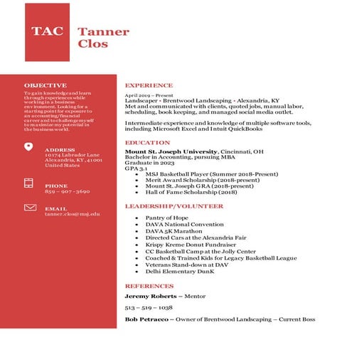 Hannah Sumner Resume | PDF
