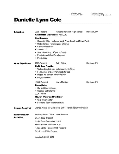 Resume sample yeager | PDF