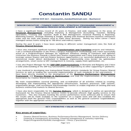 Resume Constantin Sandu 2017 02 08 | PDF