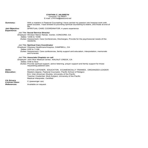 Resume Cynthia C | PDF