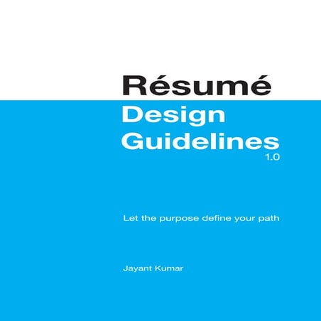 Resume Design Guidelines 01 | PDF