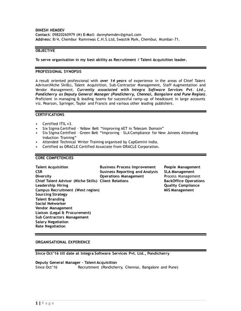 Resume New | PDF