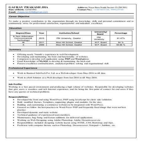 CV_Gaurav_Jha | PDF