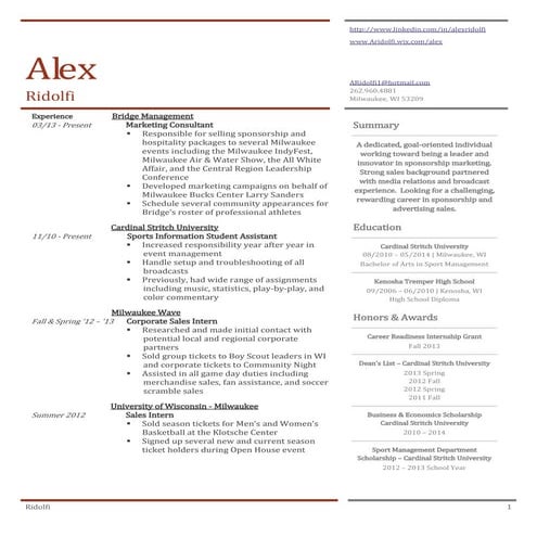 Resume | ODT