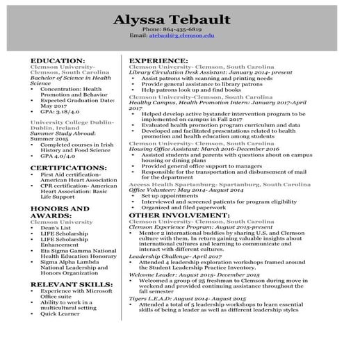 Allyson Mays Resume | PDF