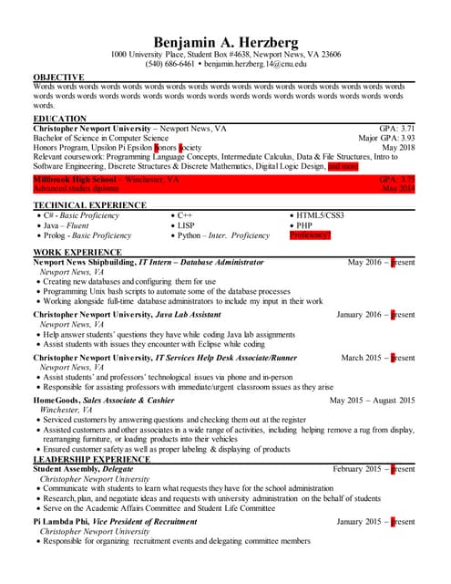 Seaton Ben Resume | PDF