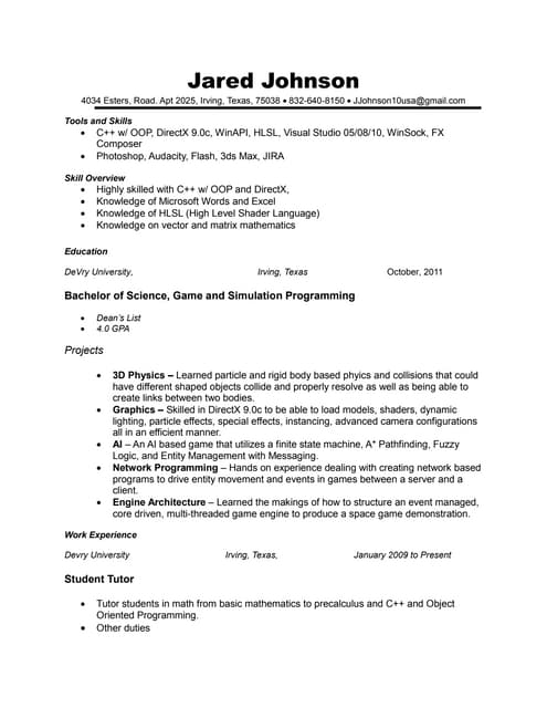 Seth Triplett - Resume | PDF