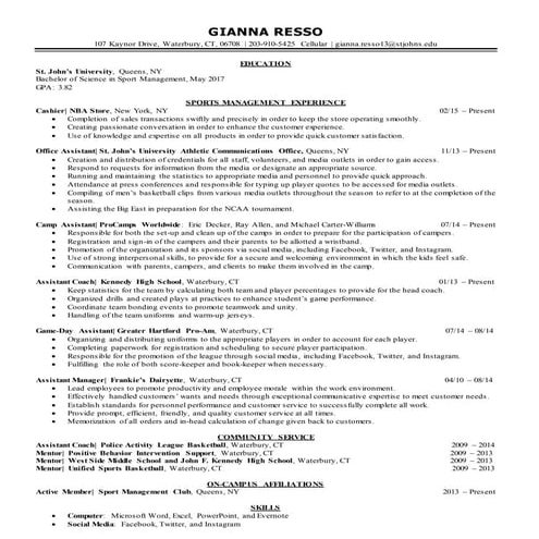 Resume; G. Resso | PDF