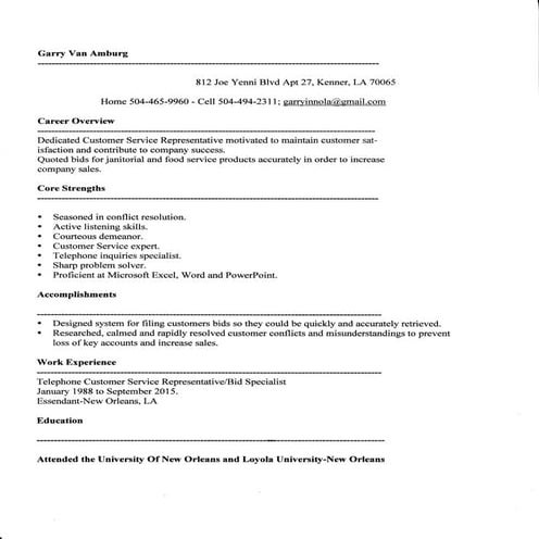 Resume garry vanamburg_edited2 | PDF