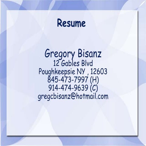 Resume - Roy Interrante, PMP