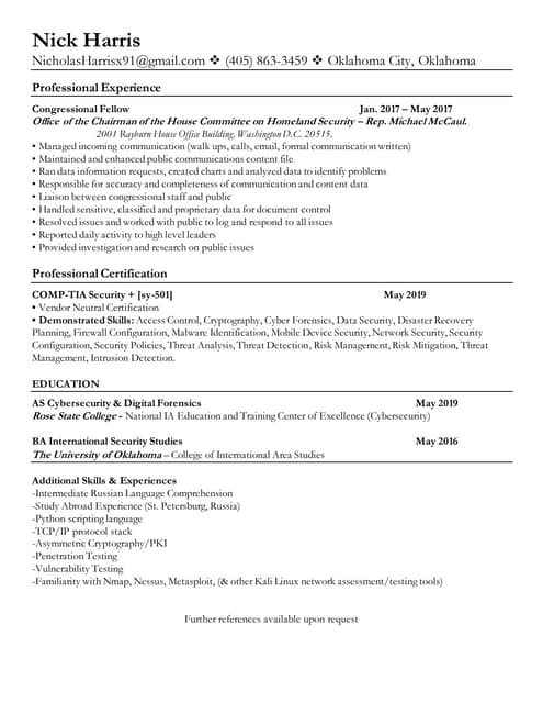 Harris resume | PDF