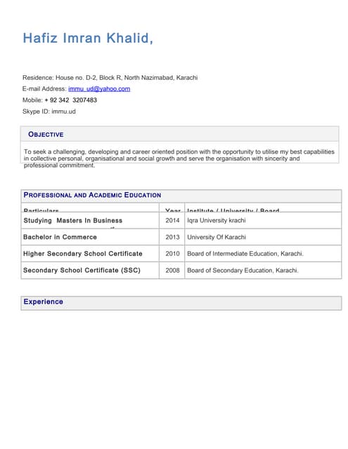 Curriculum Vitae - Naomi | PDF