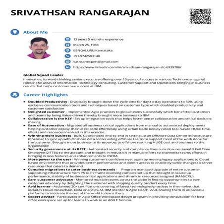 Global Squad Leader - Resume | PDF | Cloud Computing | Internet