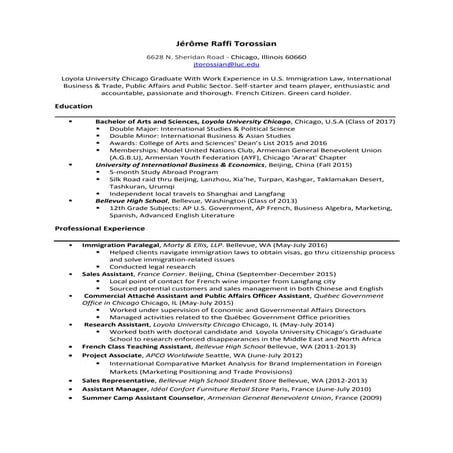 Resume jerome Torossian 2017 | PDF