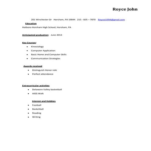 Resume john | DOCX