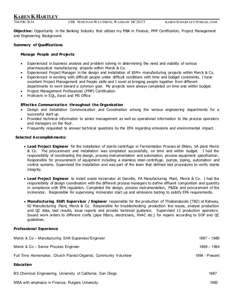 Resume Karen Hartley