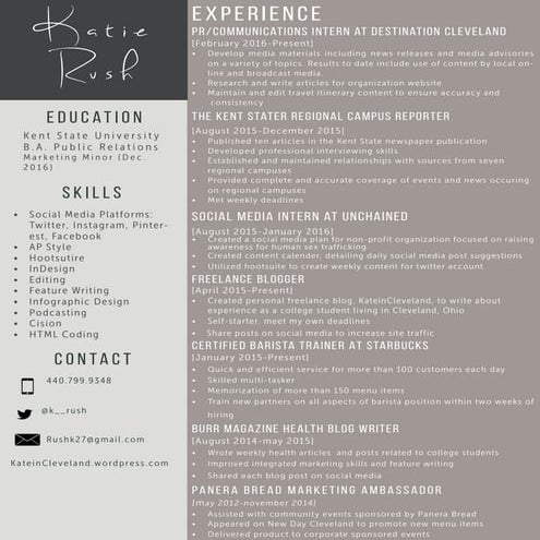 Resume katie rush | PDF | Technology & Computing