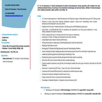 Resume_KISHORE.pdf Resume...........,...... | PDF