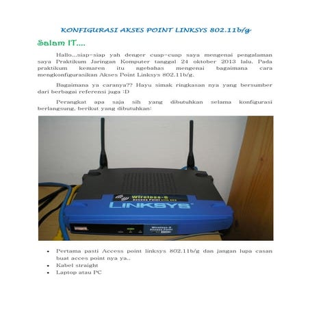 Konfigurasi Acces Point | PDF