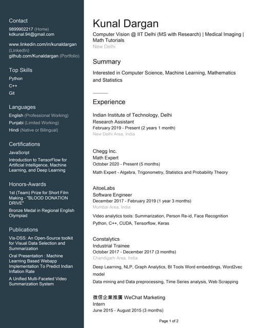 Resume Paras Waral | PDF