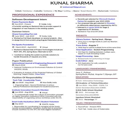 Resume kunal sharma | PDF
