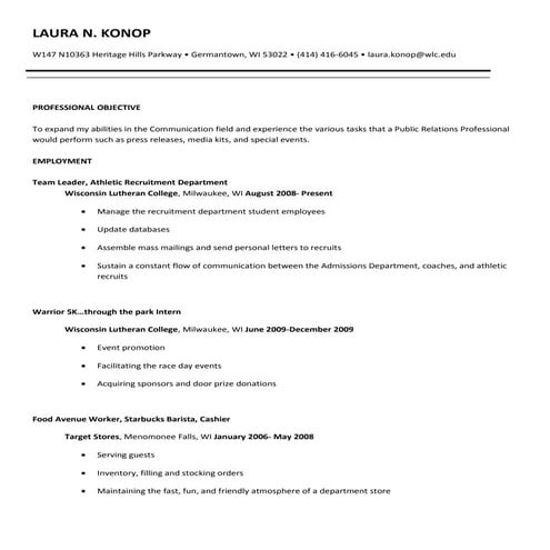 Resume Jennifer Braner | PDF