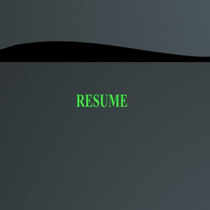 Resume.lingesan | PPT