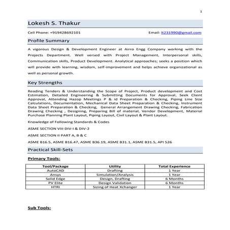 Resume lokesh thakur | PDF