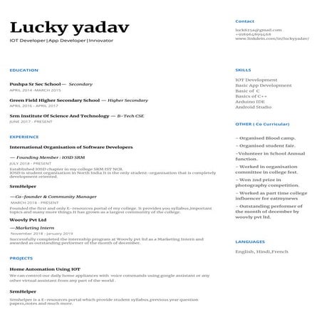 Ankush's resume | PDF