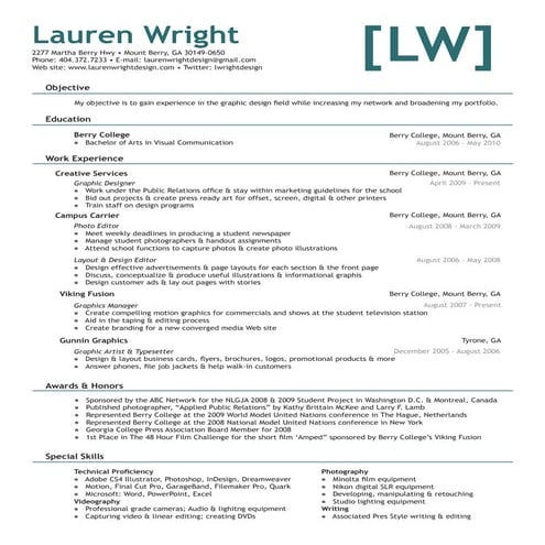 Resume: Lauren Wright | PDF | Technology & Computing