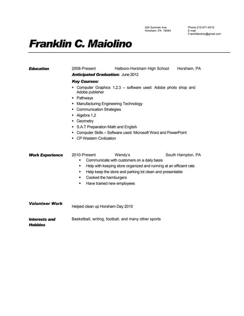 Resume template2 | PDF