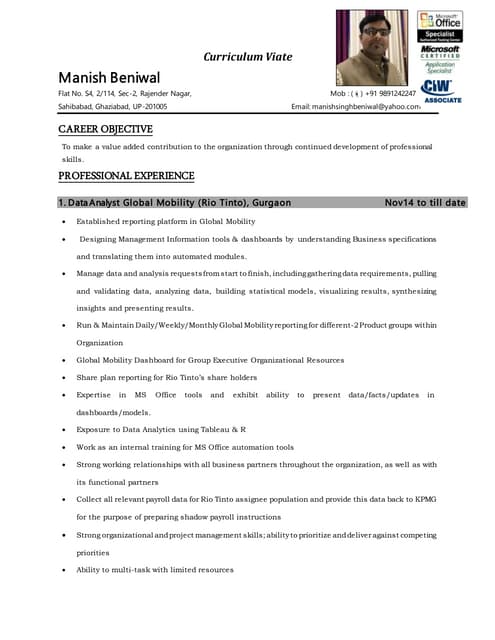 Resume_Manish Beniwal | DOC